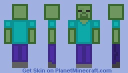 textured zombie Minecraft Skin