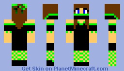 ninja girl with brown hair Minecraft Skin