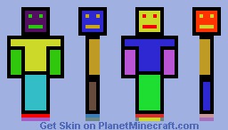 colorful boxman Minecraft Skin