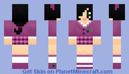 Black hair school girl -raspberry Minecraft Skin