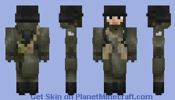 Winter Wehrmacht Infantry | WW2 | M40 Greatcoat (Green) Minecraft Skin
