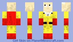 One Punch Man Saitama (red cape) Minecraft Skin
