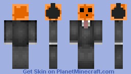 Orange Slime In A Suit||Hd Shading|| Minecraft Skin
