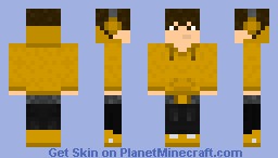Orange Hoodie Minecraft Skin