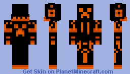 awsome orange tron creeper a skin for adenis Minecraft Skin