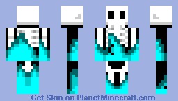 Blue flamed skeleton Minecraft Skin