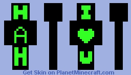 I love you Minecraft Skin
