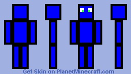 Outline Man (Blue) Minecraft Skin