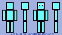 Outline Man (Turquoise) Minecraft Skin
