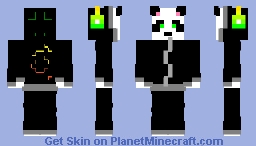 Fiery panda jacket Minecraft Skin