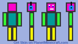 Party Robot With Color Minecraft Skin