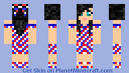 Patriotic girl Minecraft Skin