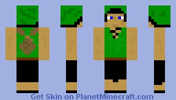 green peasent Minecraft Skin