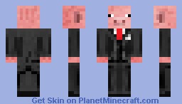 Pig In a Suit Minecraft Skin