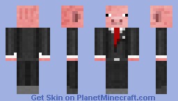 Pig in a Suit Minecraft Skin