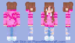 pink hoodie sweater skin Minecraft Skin