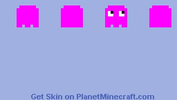 Pink ghost from pacman Minecraft Skin