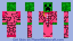 Pink posh crepper Minecraft Skin