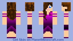 beautiful girl with pink dress Minecraft Skin