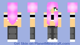 Girl With Pink Hair Minecraft Skin