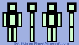 Plain white skin with black outline Minecraft Skin