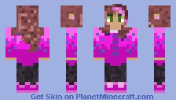 Pink Pixel-y Minecraft Skin