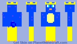 blue bird (with crown) Minecraft Skin