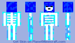 Frozen skeleton Minecraft Skin