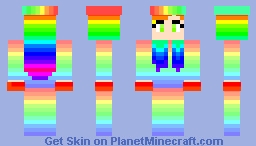 rainbow girl Minecraft Skin