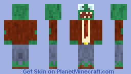 Normal Zombie from Plants VS Zombies Minecraft Skin
