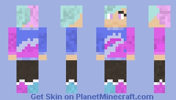 Vaporwave Neon Wave Winter Sweater [Light Skin] Minecraft Skin