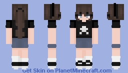 y2k girl skin ponytail Minecraft Skin