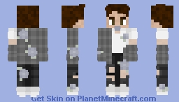 Gray Flannel Male Minecraft Skin
