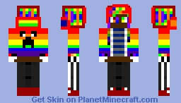 LGBTQ messy skin Minecraft Skin