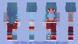 { ℌ𝔶𝔡𝔯𝔬𝔵𝔶 } { Blue Raspberry } Minecraft Skin