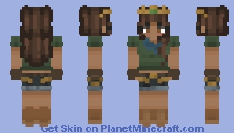 Explorer Cute Princess Girl Minecraft Skin