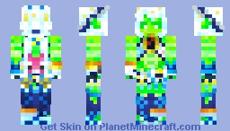 Genshin Impact Alien Mualani Cosplay Minecraft Skin