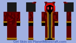 Red Horned Mage Pirate Captain Minecraft Skin
