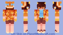 Apokuna Orange Otters BlockWars Minecraft Skin
