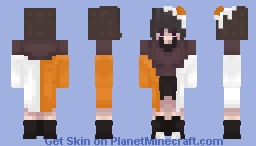 Orange and White Jacket Minecraft Skin