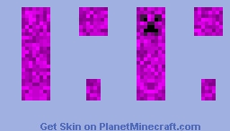 Purple creeper Minecraft Skin