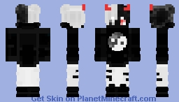 Red Ying Yang Demon Minecraft Skin
