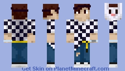 white bunny mask boy Minecraft Skin
