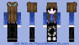 blue girl Minecraft Skin