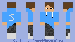 (Updated) Blue Hoodie Boy Minecraft Skin