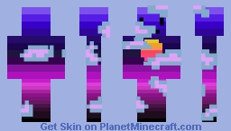 Vaporwave Sunset Minecraft Skin