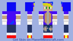 sonic human Minecraft Skin