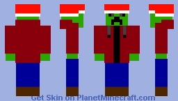 Christmas Creeper Boy Minecraft Skin