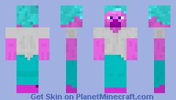 trans flag steve Minecraft Skin