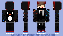 fire and ice demon Minecraft Skin